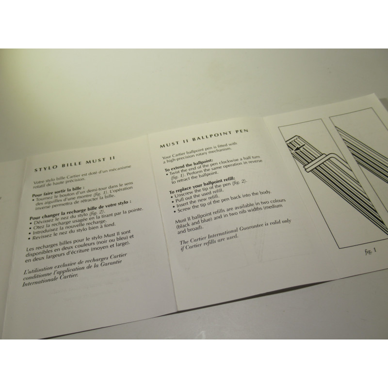 French ballpoint pen CARTIER MUST II