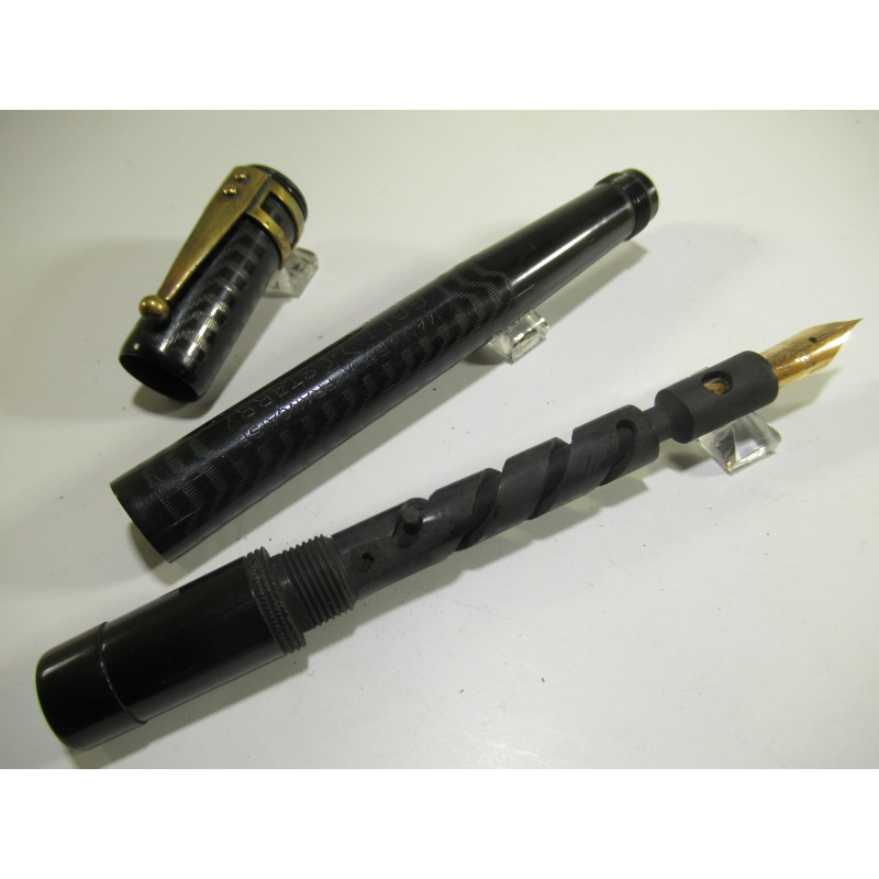 Gros stylo plume or 18 K SAFETY GOLD STARRY