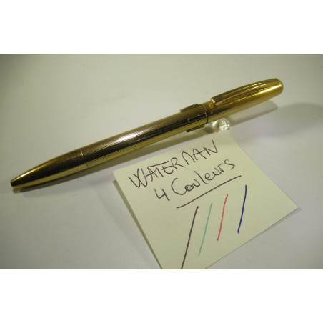 French 4 colours ballpoint pen WATERMAN gold plated