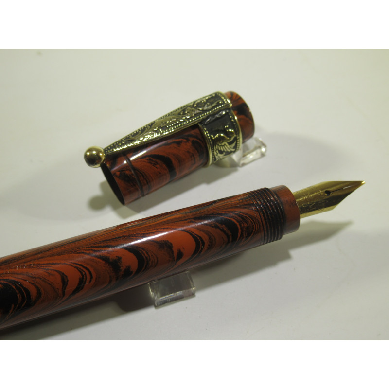 WATERMAN safety pen black and red hard rubber
