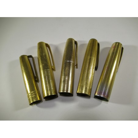 Set of 5 metal caps for fountain and ballpoint pens